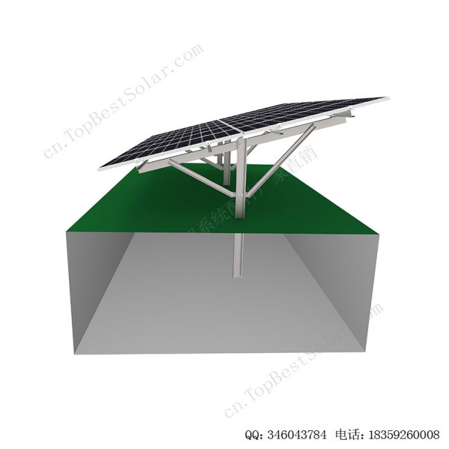 solar pile ground mounting system for panel-SPC-C-2V-PW